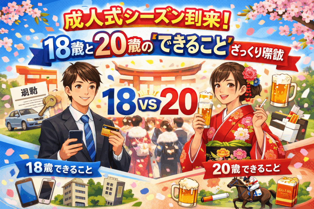 成人式シーズン到来！18歳と20歳の"できること"ざっくり解説 - CtB Sup!